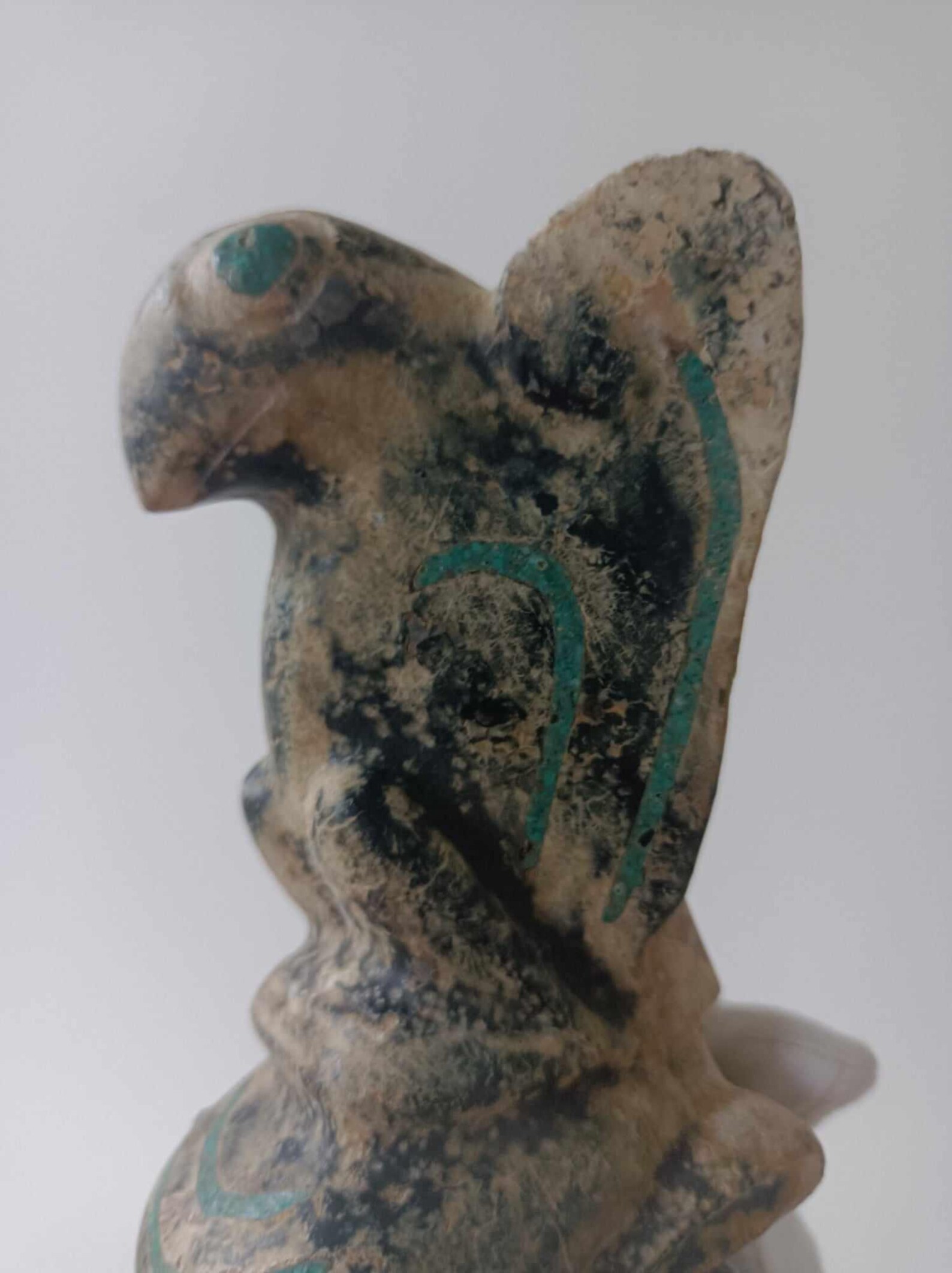 Solid Stone Pre-columbian 9'' Figurine of Eagle God. - Etsy