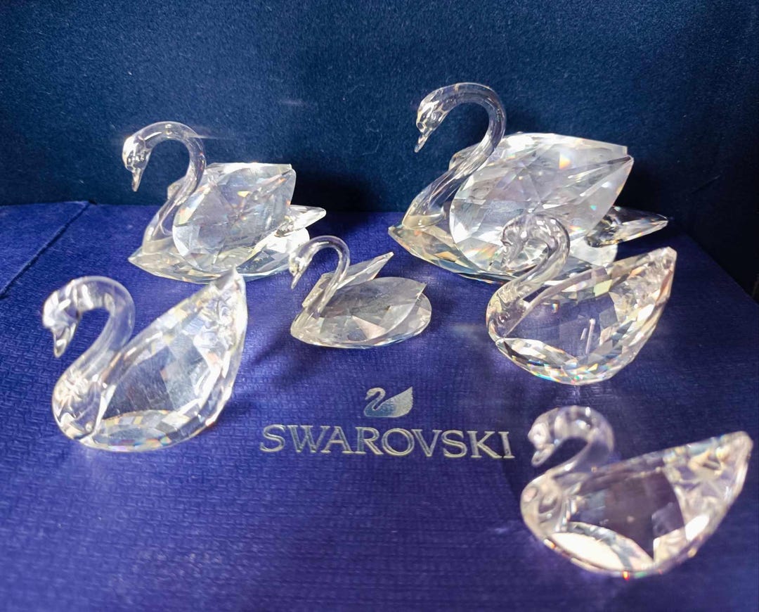 Swarovski Swans à la retraite Lake of 3 paires de figurines Crystal ...