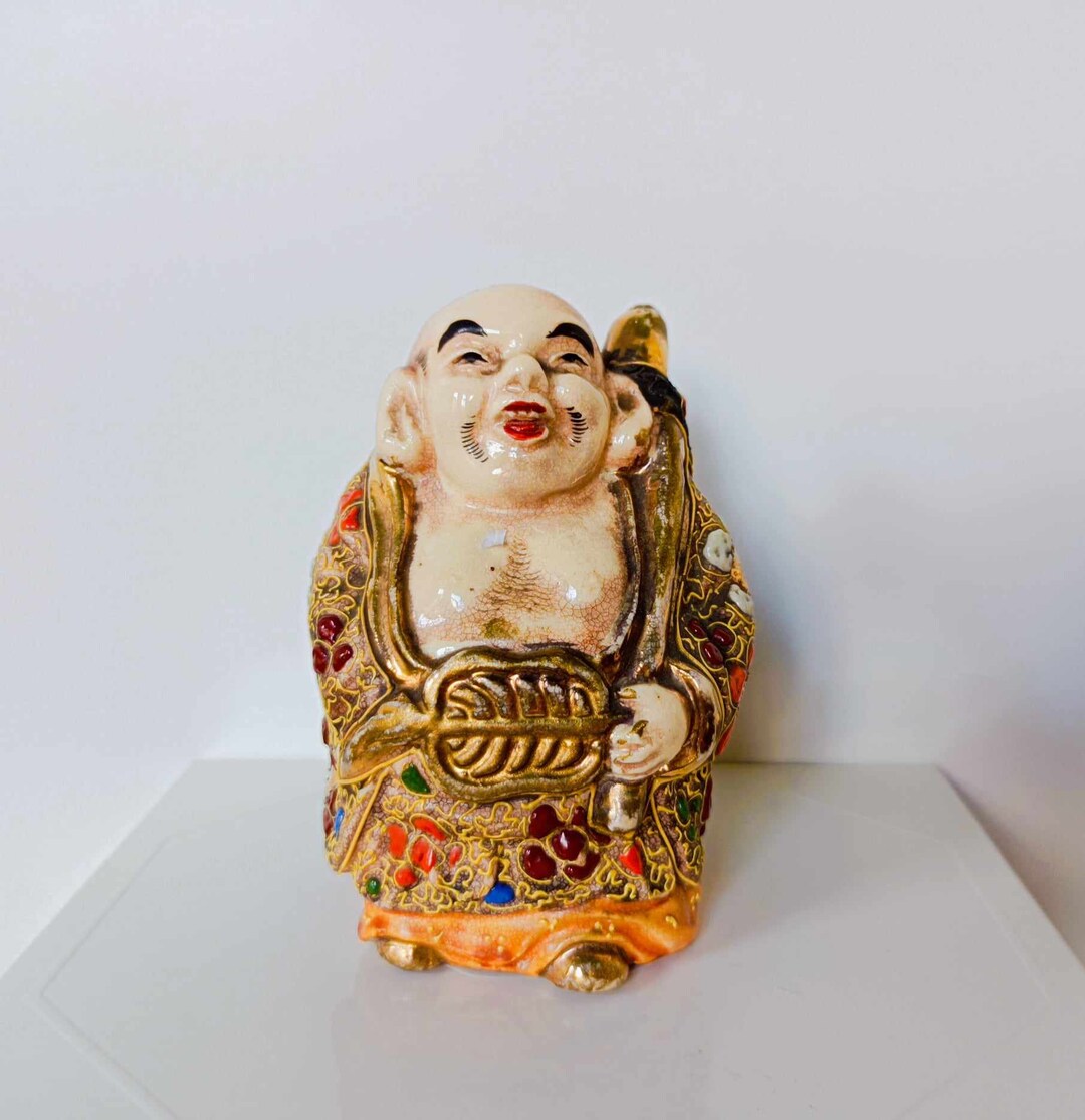 Old Japanese Kutani Satsuma BUDDHA Porcelain Figurine. - Etsy