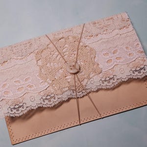 Handmade Vintage Lace Ephemera Envelope With Handmade Ephemera, Beige ...