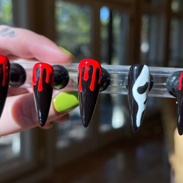 Horror Movie Fake Nails - Etsy