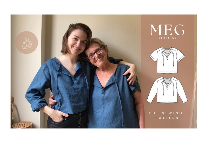 Meg Blouse PDF Sewing Pattern Instant Download the Handmade Kind - Etsy
