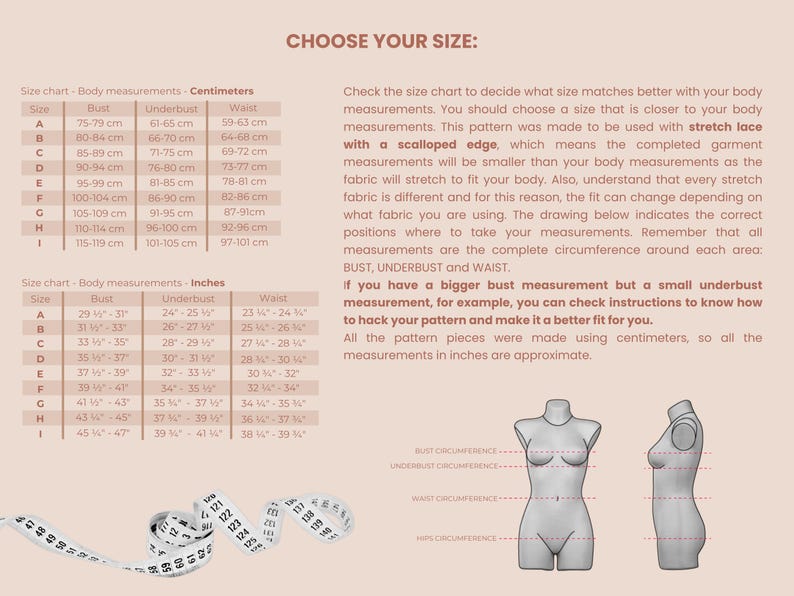 Lily Bralette PDF Lingerie Sewing Pattern - Instant Download - Etsy