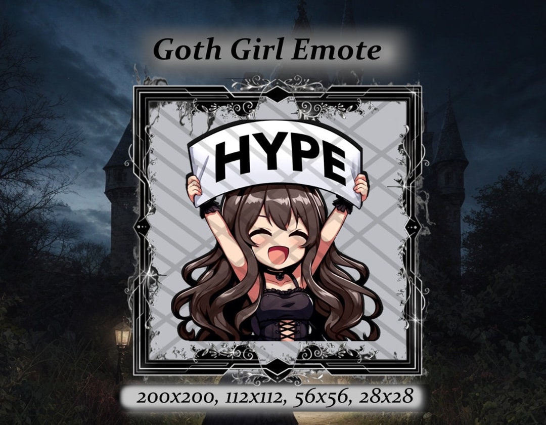 Goth Girl Twitch Emote Anime Emote, Emote, Alt Girl,twitch Emote ...