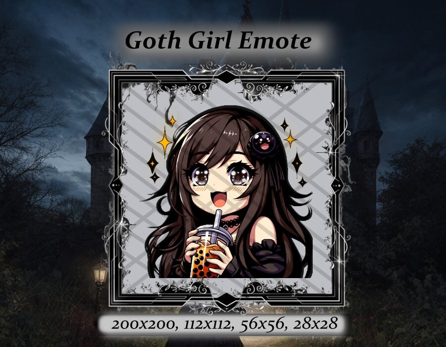 Goth Girl Twitch Emote Anime Emote, Hello Emote, Alt Girl,twitch Emote ...