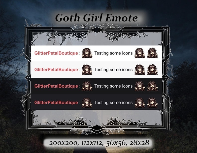 Goth Girl Twitch Emote Anime Emote, Question Emote, Alt Girl,twitch ...
