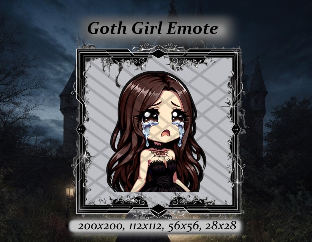 Goth Girl Twitch Emote Anime Emote, Hello Emote, Alt Girl,twitch Emote ...