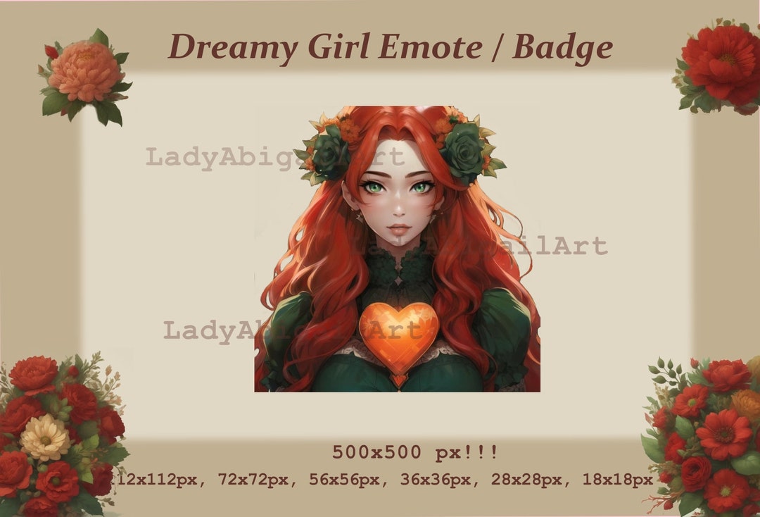 Anime Girl Emote, Heart Emote, Redhead Emote, Cute Girl Emote, Kick ...