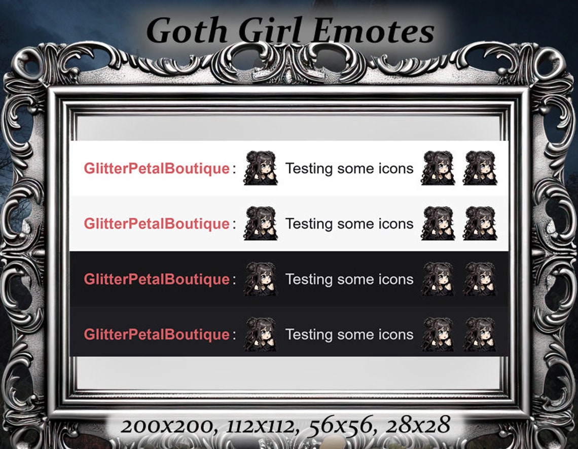 Goth Girl Twitch Emote Anime Emote , Beg Emote, Alt Girl,twitch Emote ...