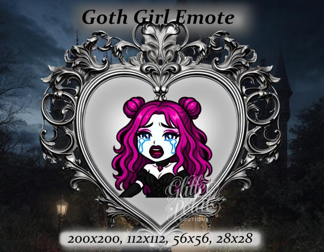 Goth Girl Crying Emote – Pink Hair, Blue Eyes (digital Download) - Etsy