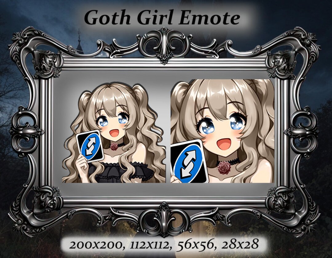 Goth Girl Twitch Emote Anime Emote,blonde Hair Goth, Alt Girl, Twitch ...