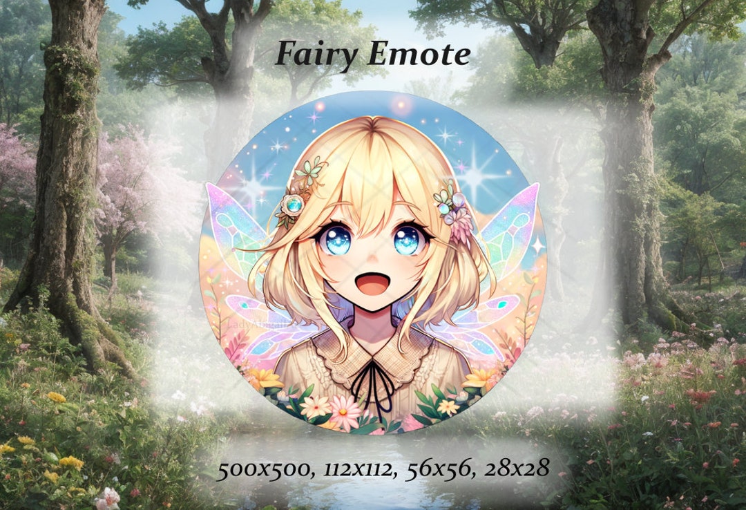 Fairy Emote Cute Fairy Emote, Twitch Emote, Discord Emote, Girly, Fairy ...