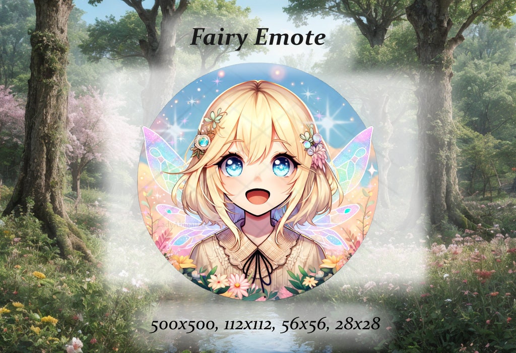 Fairy Emote Cute Fairy Emote, Twitch Emote, Discord Emote, Girly, Fairy ...