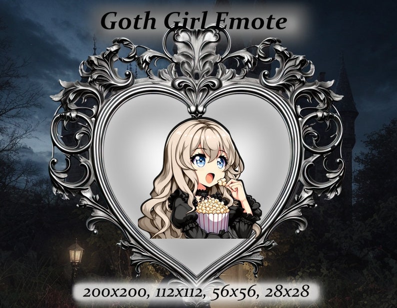 Goth Girl Twitch Emote Anime Emote,blonde Hair Goth, Alt Girl, Twitch ...