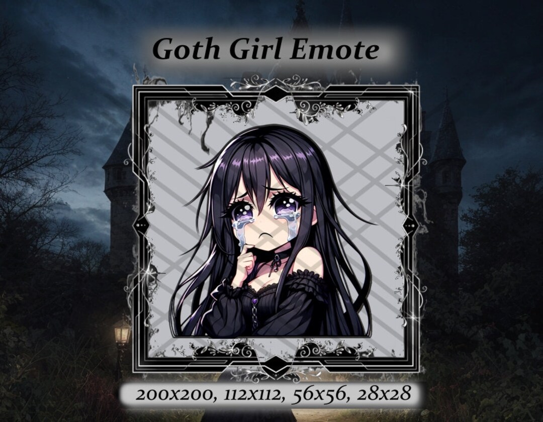 Goth Girl Twitch Emote Anime Emote, Question Emote, Alt Girl,twitch ...