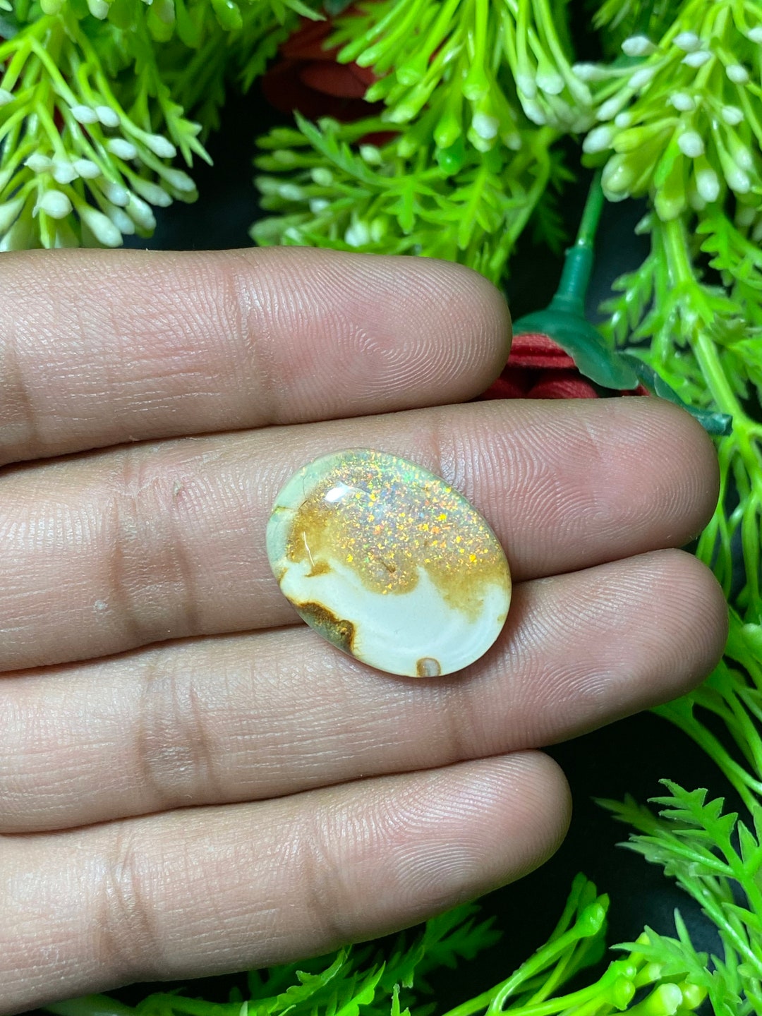 Wonderful ~ Multi Flash Monarch Opal Cabochon Size - 18x24x6 MM. Smooth ...