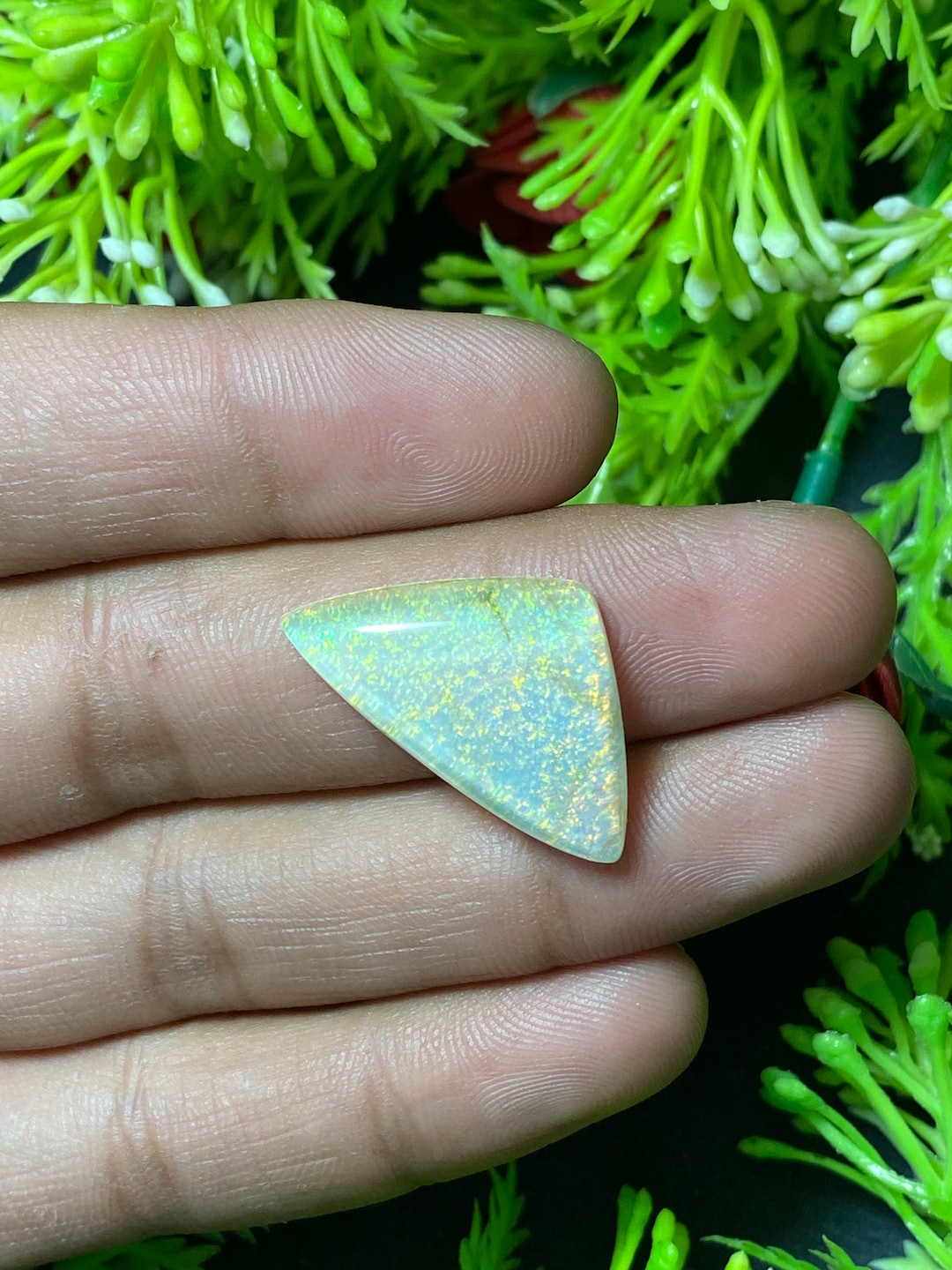 Rare Multi Fire Monarch Opal Fancy Shape Cabochon Size - 16.50x28.50x6 ...