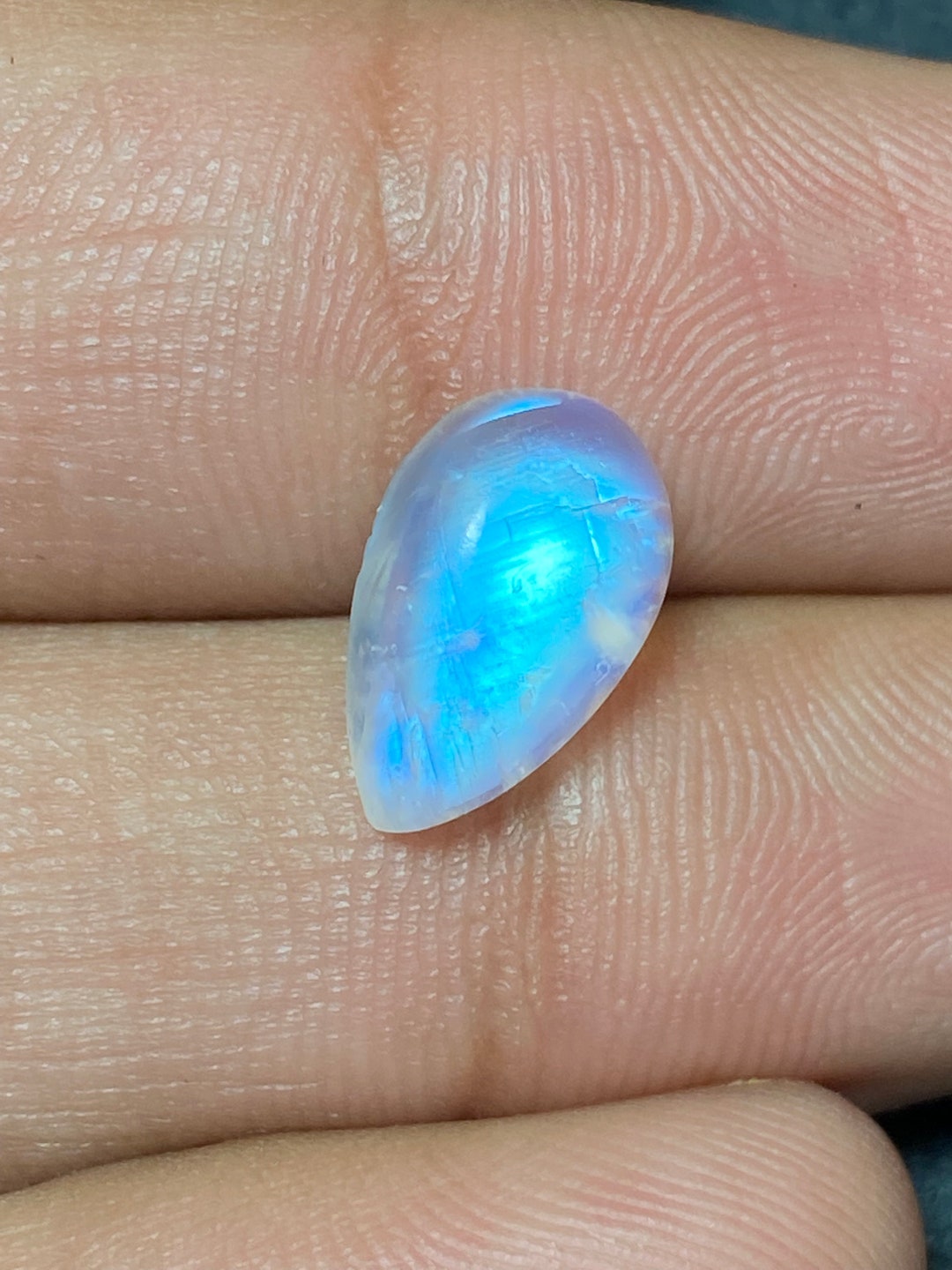 Very Charming Clean Blue Fire Rainbow Moonstone Cabochon Hand Made ...