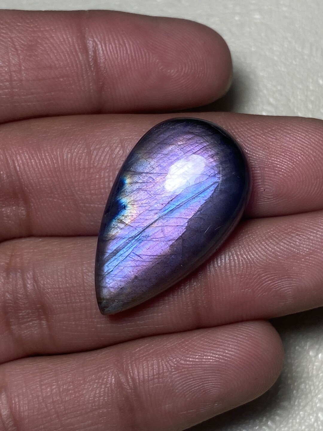 Very Attractive Beautiful Purple Fire Labradorite Cabochon Size 19x32 ...
