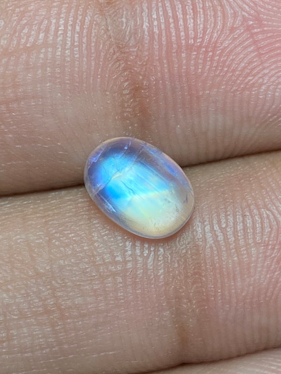 Very Rare Clean Blue Flashy Rainbow Moonstone Cabochon Smooth - Etsy