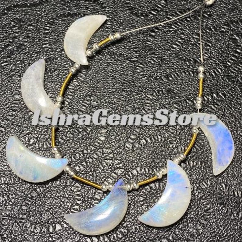 Blue Fire Moonstone Beads, Gemstone Strand for Jewelry Making - Etsy