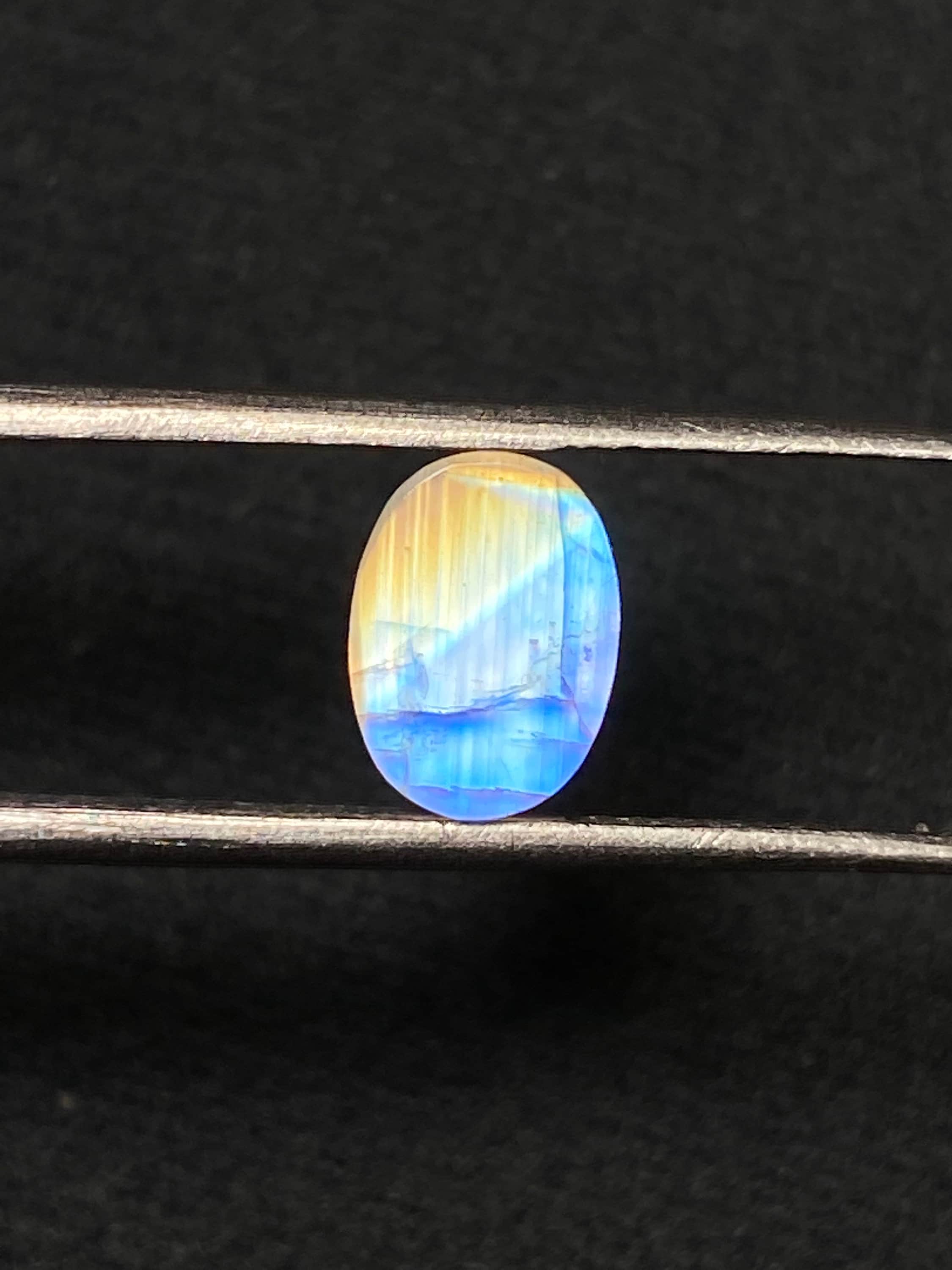 Very Rare Clean Blue Flashy Rainbow Moonstone Cabochon Smooth - Etsy