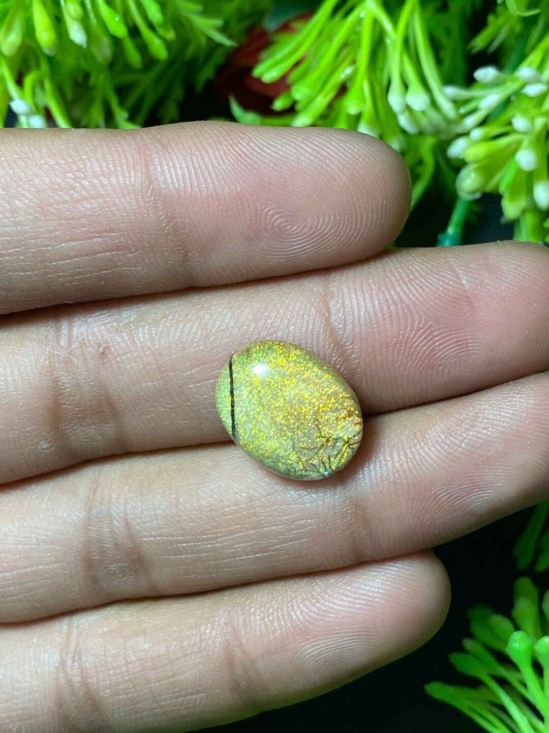 Oval Monarch Opal Cabochon – Multi Fire Doublet Gemstone (13x16.50x5.50 ...