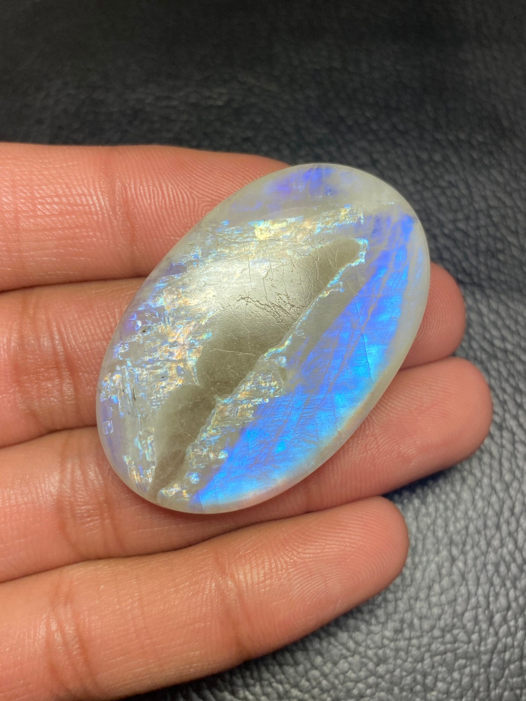Different Quality Blue Flashy Rainbow Moonstone Cabochon - Etsy