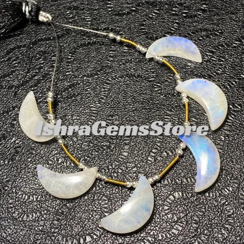 Blue Fire Moonstone Beads, Gemstone Strand for Jewelry Making - Etsy