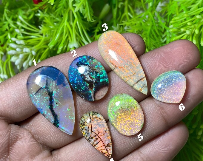 Wonderful Multi Fire Monarch Opal Cabochon Smooth Polish at Wholesale ...