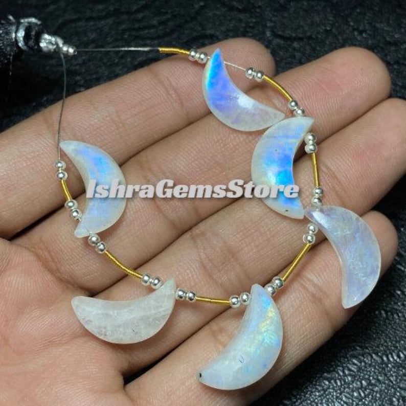Blue Fire Moonstone Beads, Gemstone Strand for Jewelry Making - Etsy