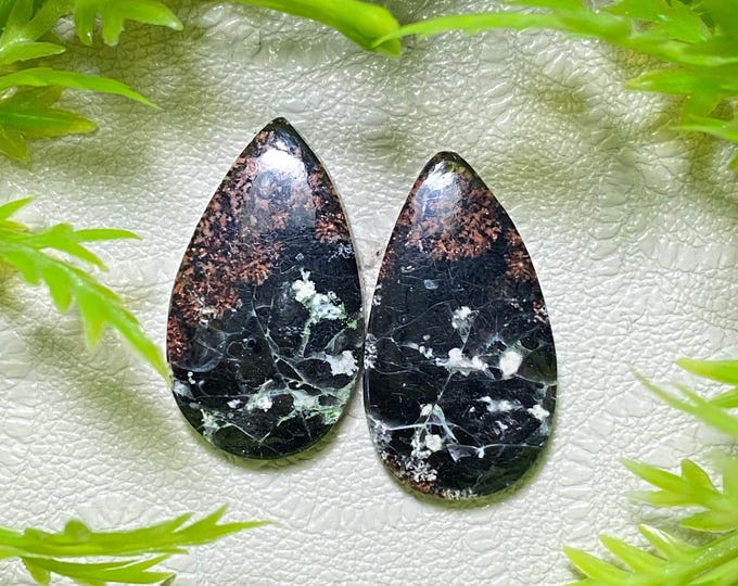 Amazing Quality Firecracker Obsidian Natural Gemstone Pair Size ...