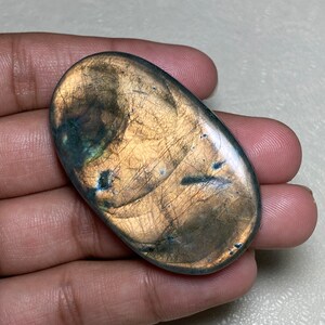 Beautiful Very Different Flashy Labradorite Cabochon Size - 34.50x57x8 ...