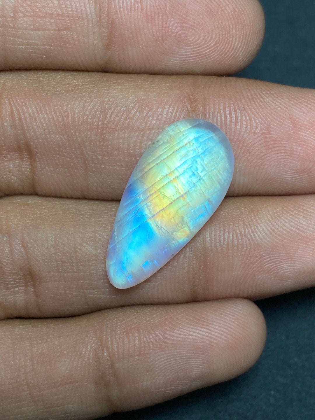 Out Standing !! Gorgeous Multi Blue Flashy White Rainbow Moonstone ...