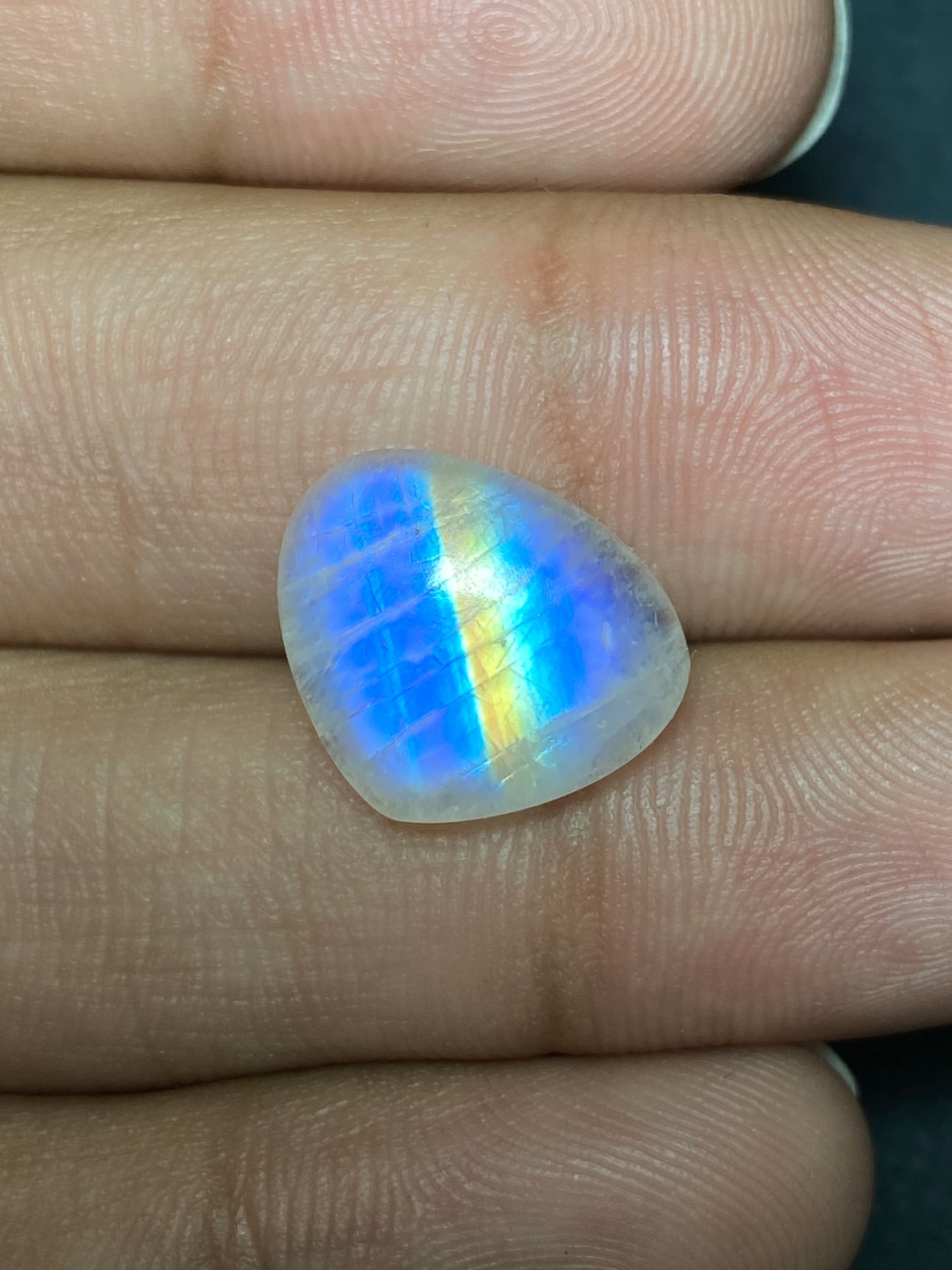 Rare Quality Gorgeous Blue Fire Rainbow Moonstone Cabochon Hand Made ...