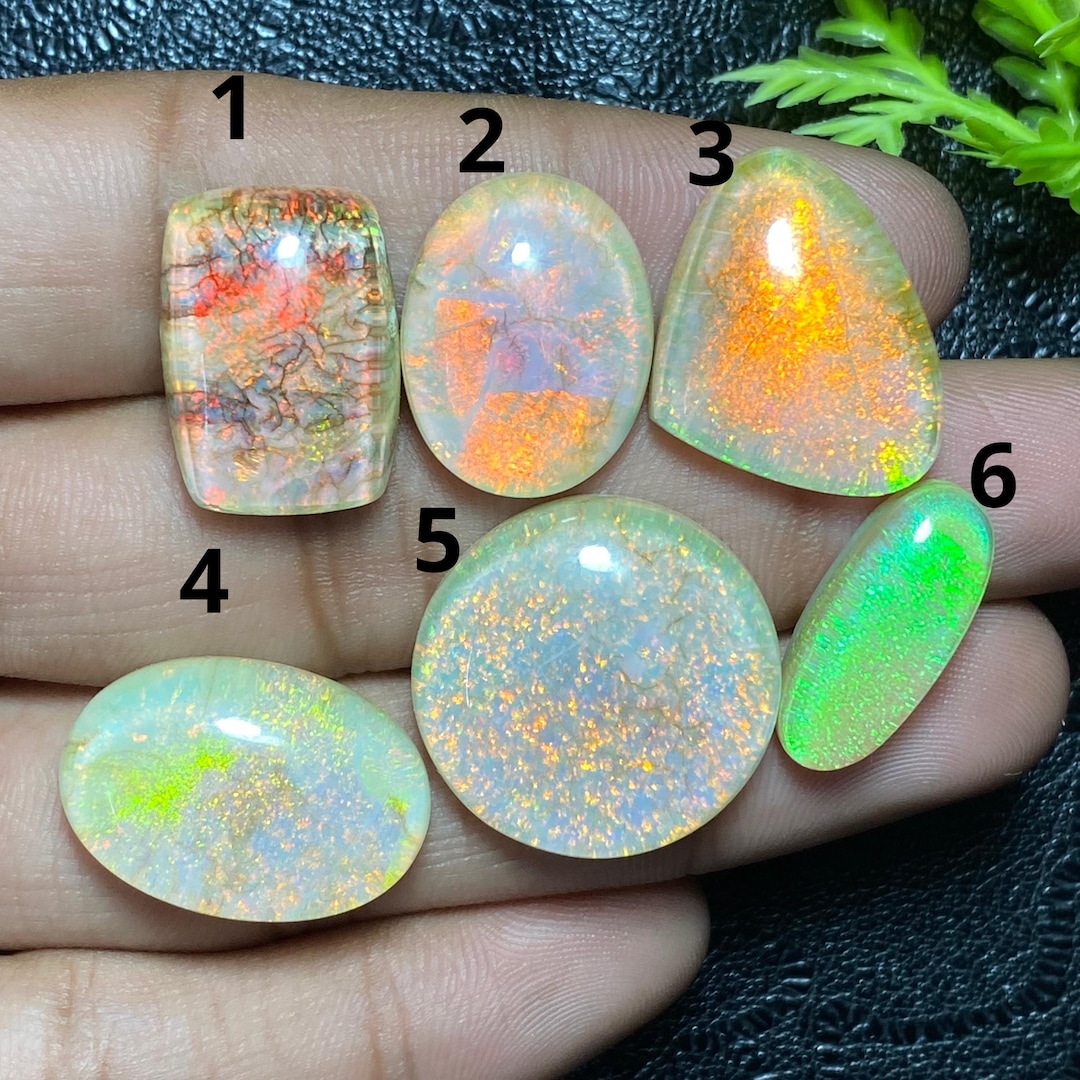 Multi Fire Monarch Opal Doublet Cabochon, Mixed Shape Loose Gemstone - Etsy