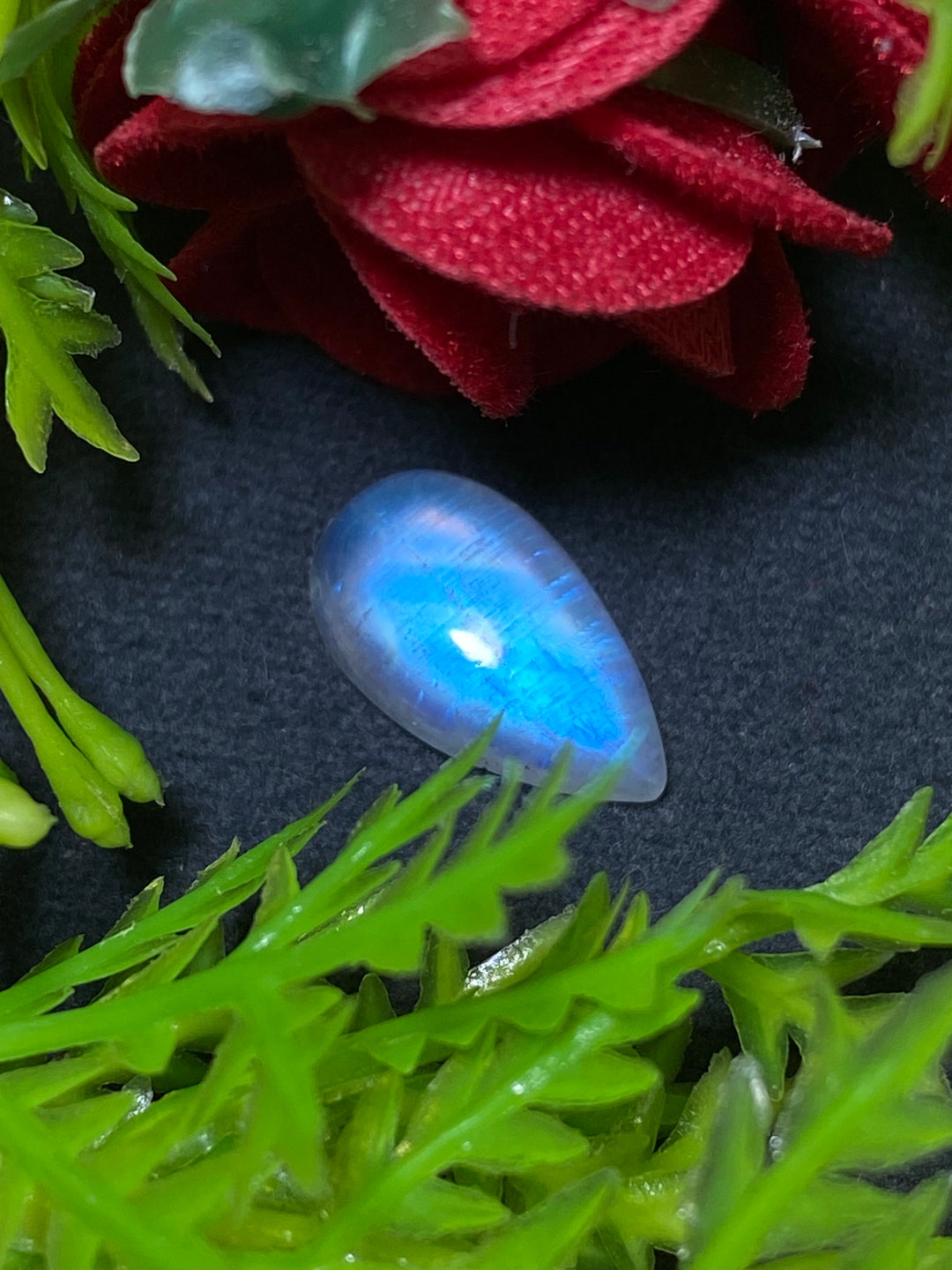 Dazzling Clean Blue Fire White Rainbow Moonstone Cabochon Wonderful ...