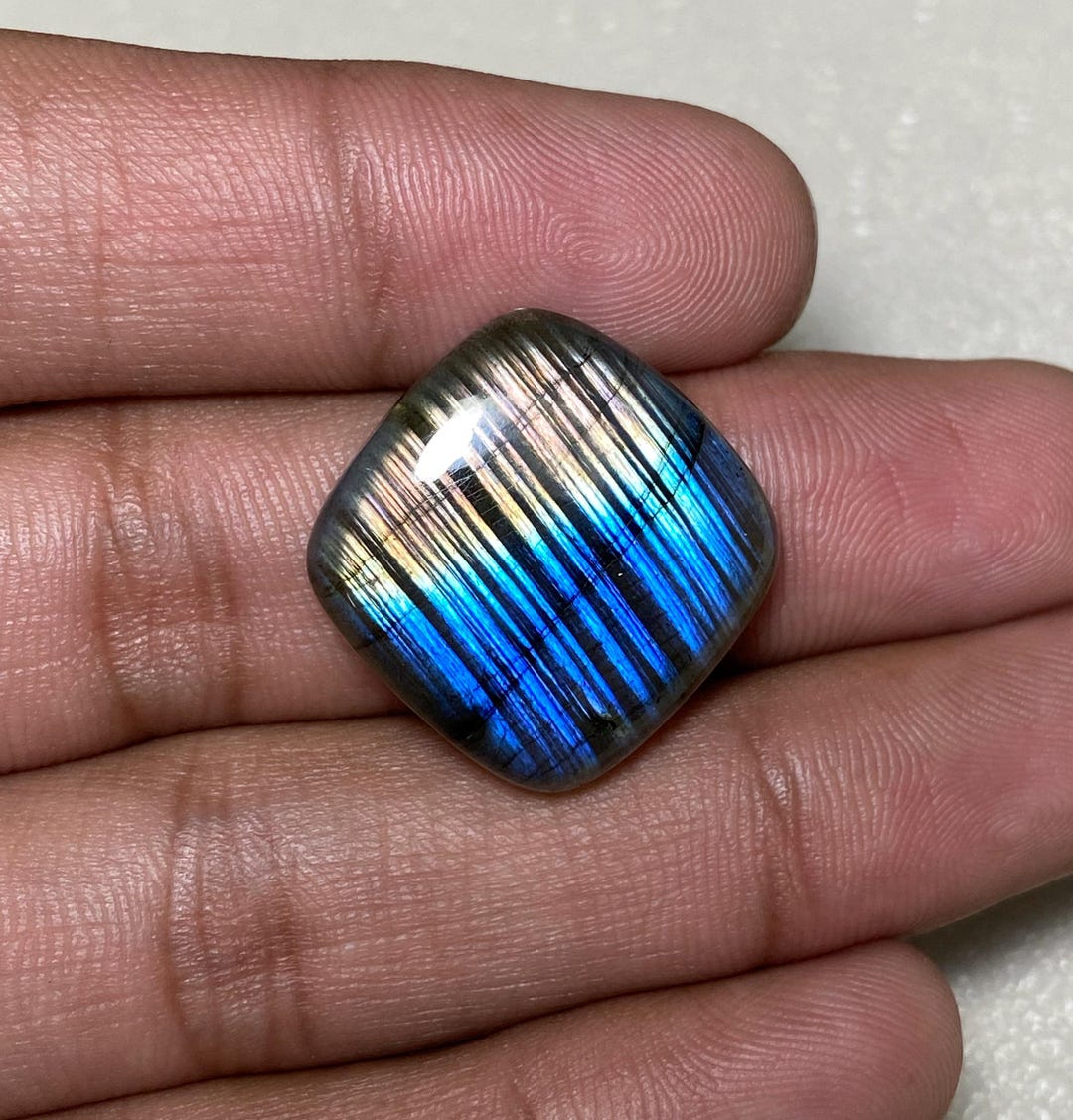 Most Beautiful Lining Multi Fire Labradorite Cabochon Gemstone Both ...