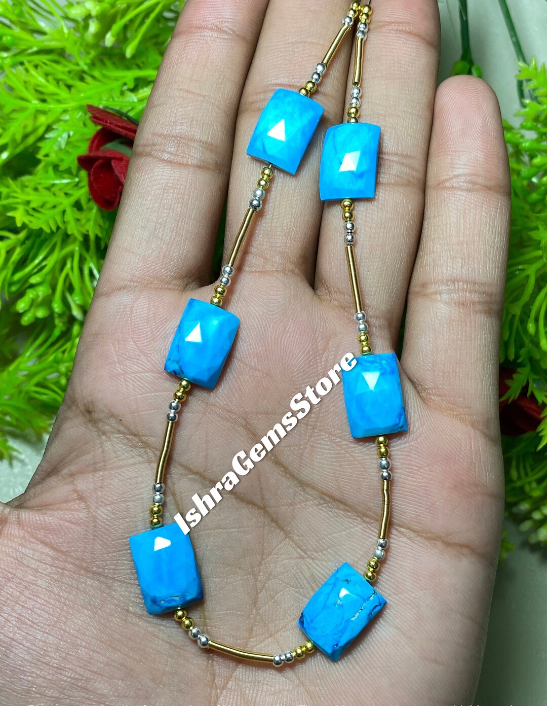 Terrific - Blue Turquoise Size - 6x8 - 20x30 MM. One Side Rose Cut 6 ...