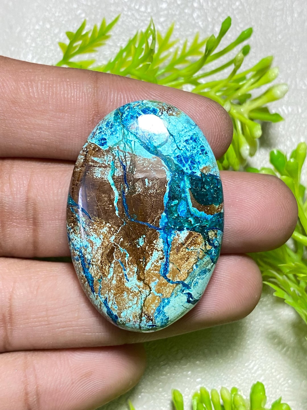 Most Beautiful Multi Color Chrysocolla Cabochon Oval Shape Handmade ...