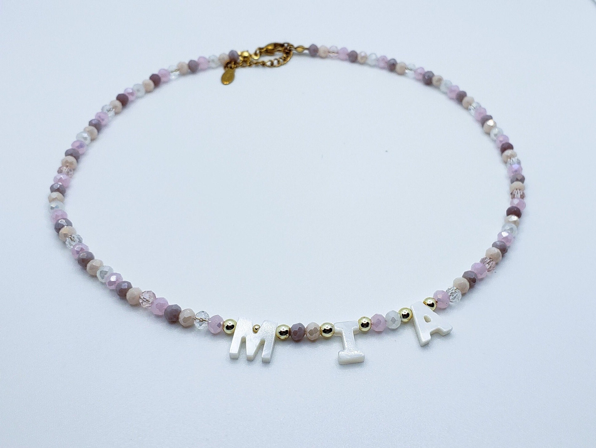 Personalized Name Necklace for Girls , Custom Kids Necklace ,bead ...