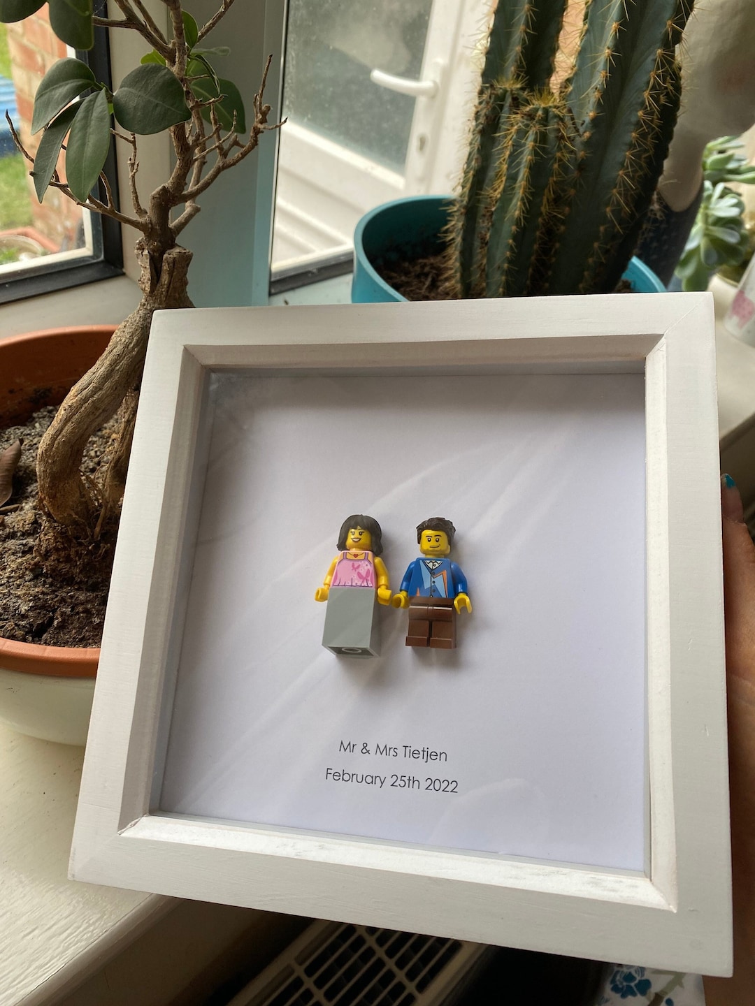 Personalised Mini Person Figure Valentine’s Day Frame, Romantic Couple ...