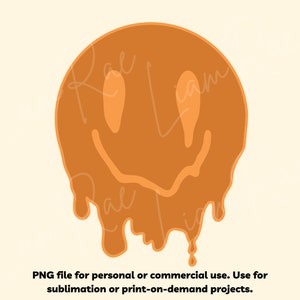 Mustard Yellow Melted Smiley Face PNG, Smiley Face Sweatshirt, Summer ...