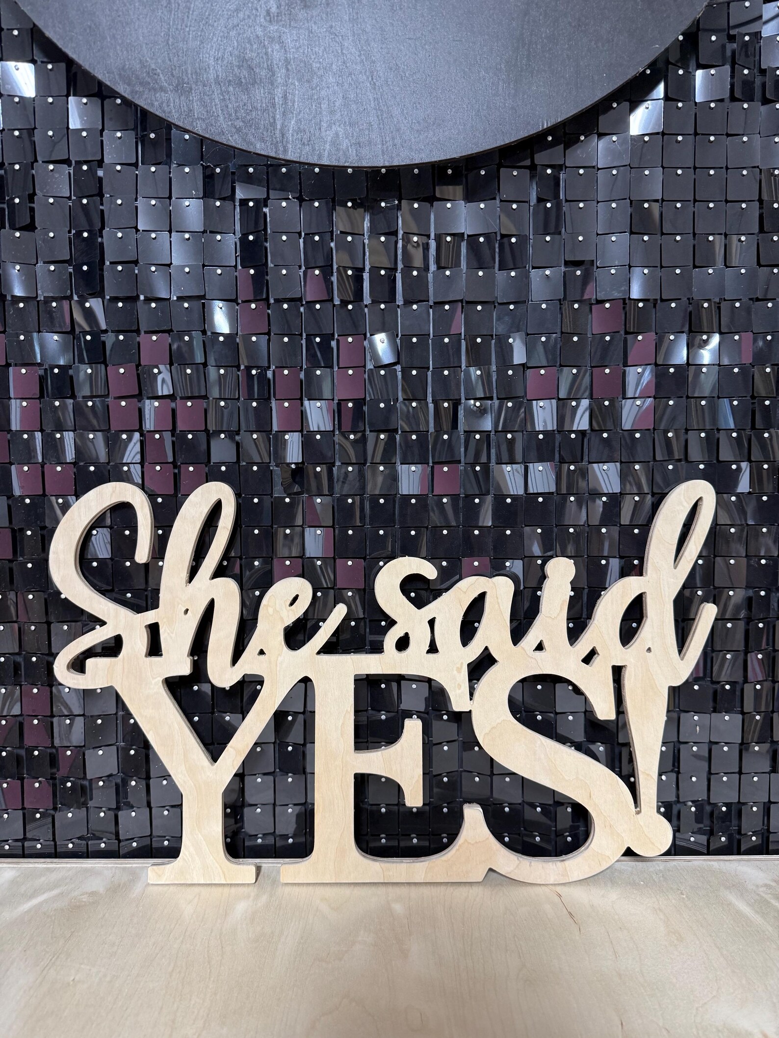 She Said Yes Wood Sign: Engagement Party Backdrop - Etsy