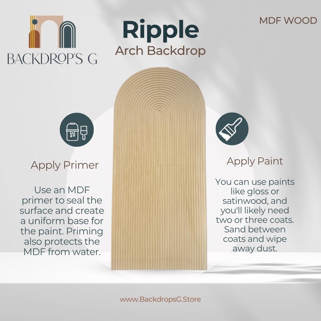 Arch Ripple MDF Backdrop Wall: Party Photo Booth (6.5ft X 3ft) - Etsy