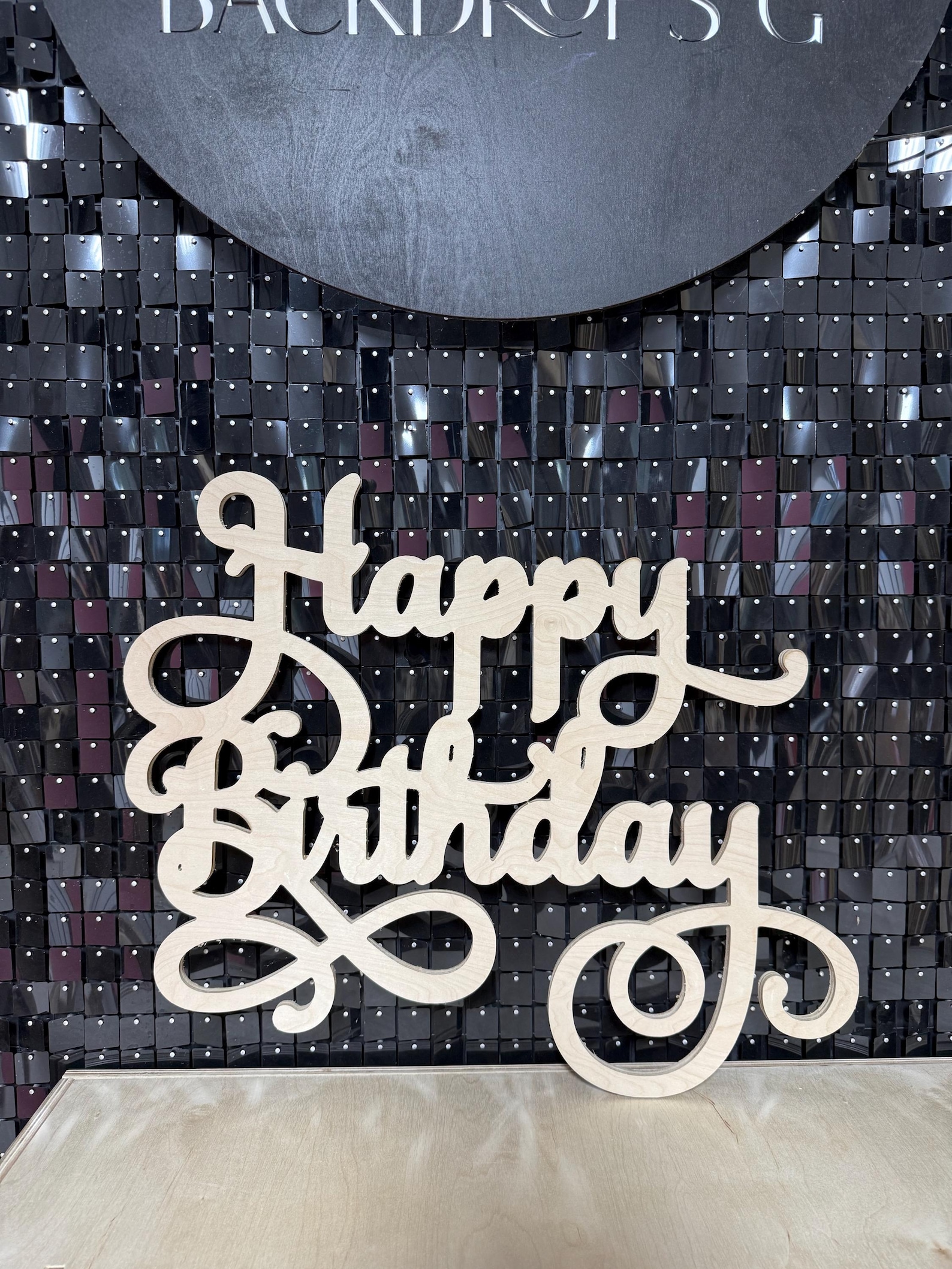Custom Happy Birthday Wood Sign: Party Backdrop Decor - Etsy