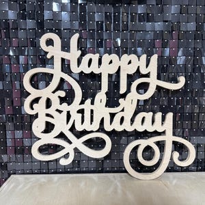 Custom Happy Birthday Wood Sign: Party Backdrop Decor - Etsy