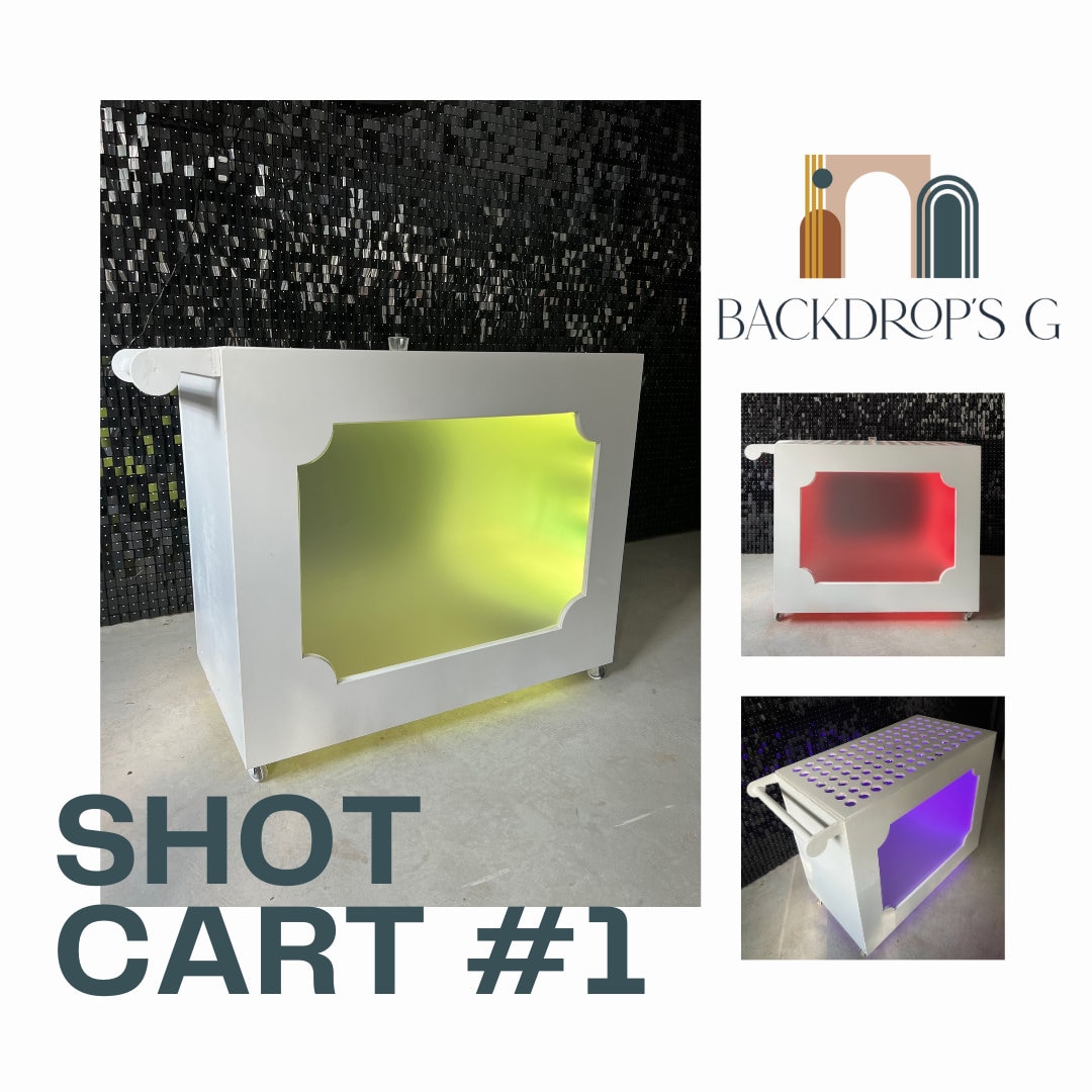Shot Cart , Shots Cart , Treat Cart, LED Cart, Drink Cart , Candy Cart ...