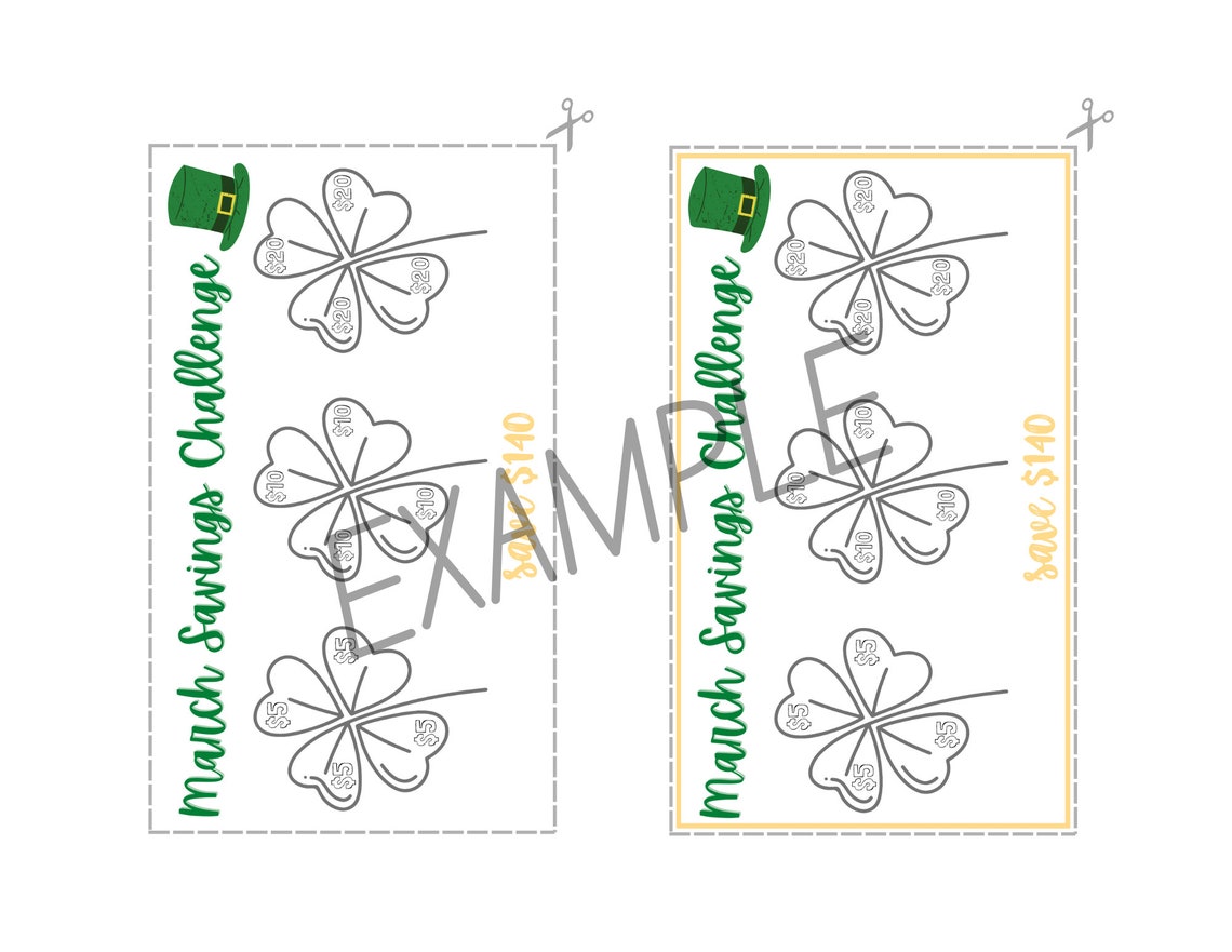 A6 March Savings Challenge Printable | Money Tracker | Budgeting ...