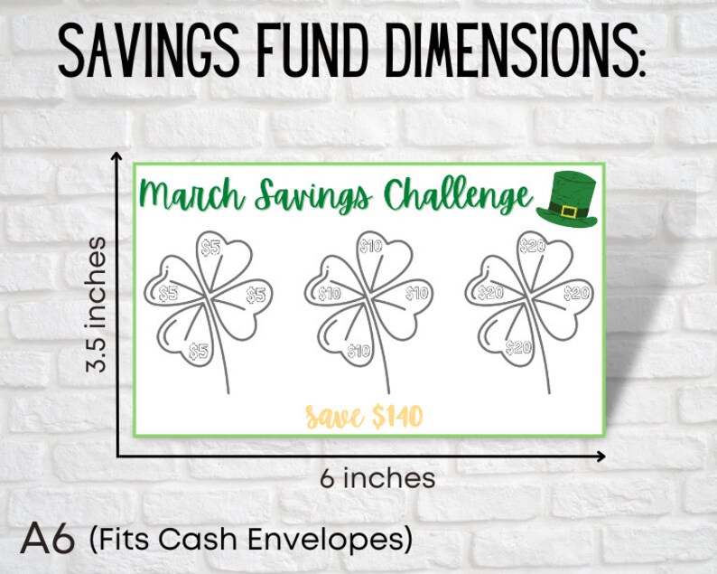 A6 March Savings Challenge Printable Money Tracker Budgeting Printable ...